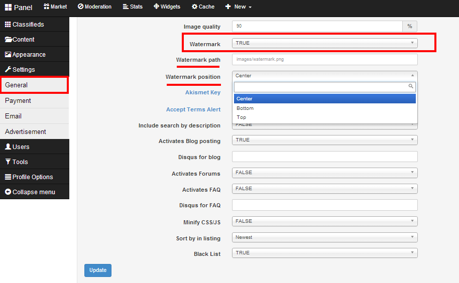 watermark - Open Classifieds